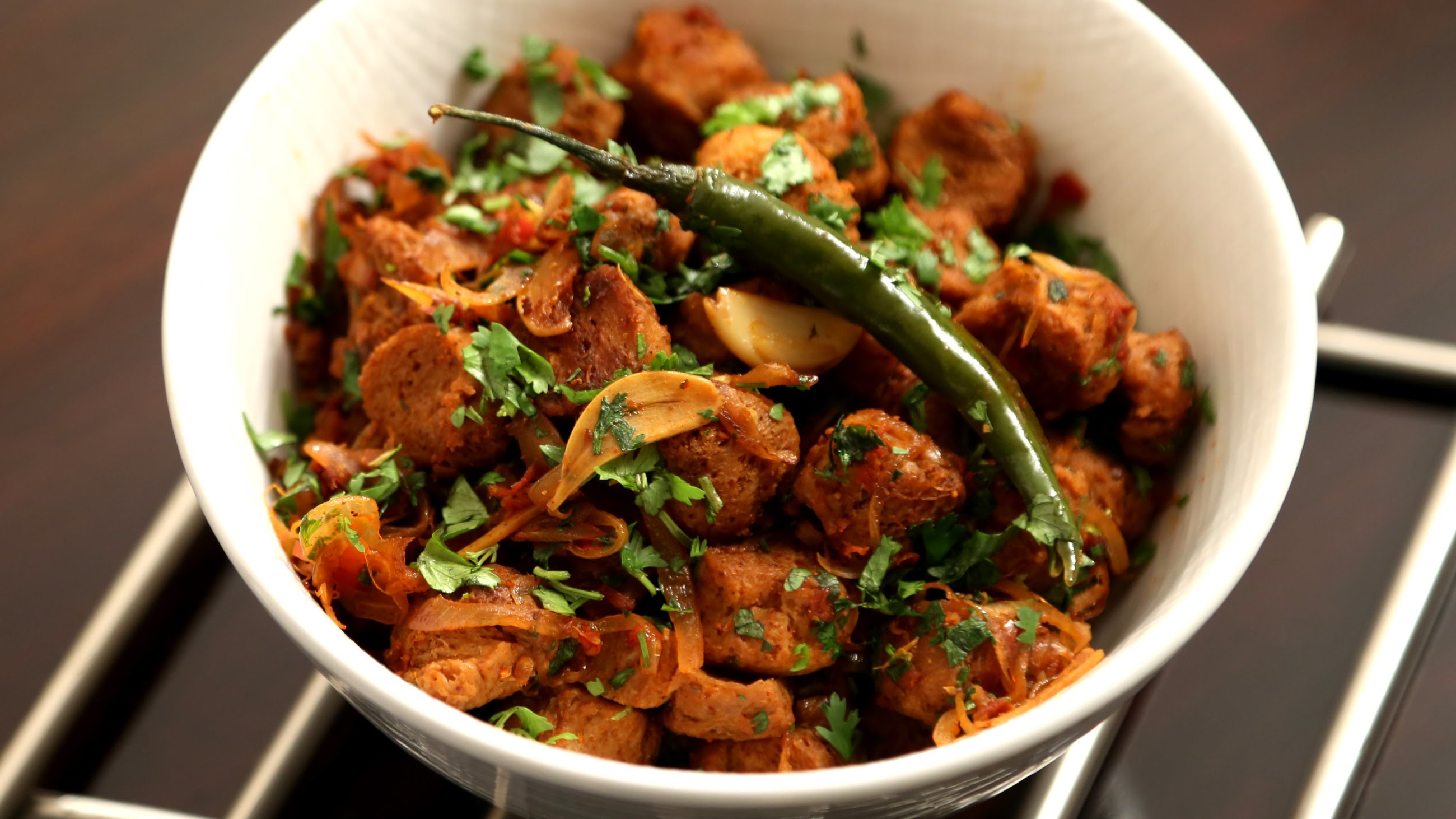 Soya Chunks Fry Healthy Easy Soybean Recipe Ruchi s Kitchen